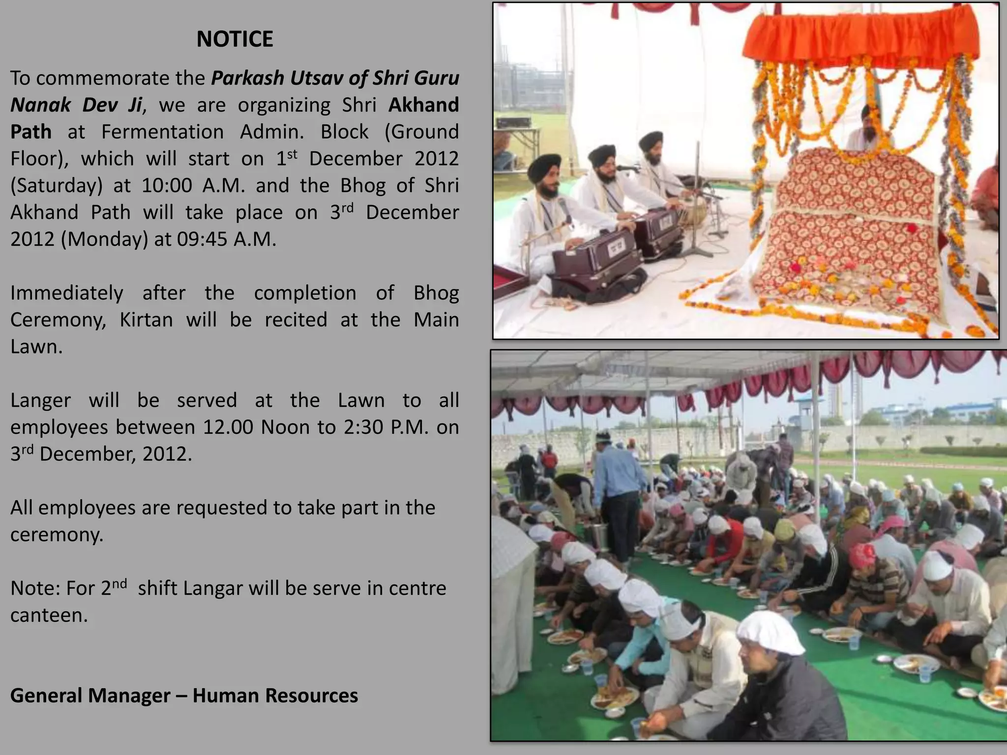 Notice akhand path | PPTX