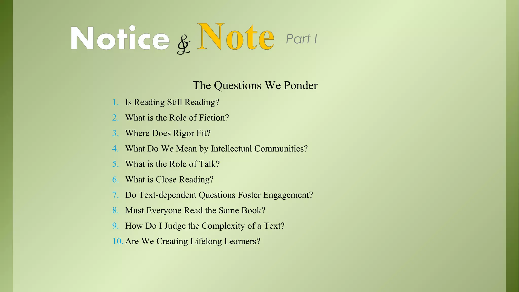 Notice and note | PPT