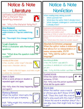 Notice and note book | PDF