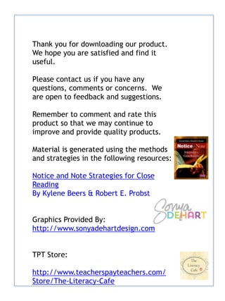 Noticeand noteconversationcards | PDF