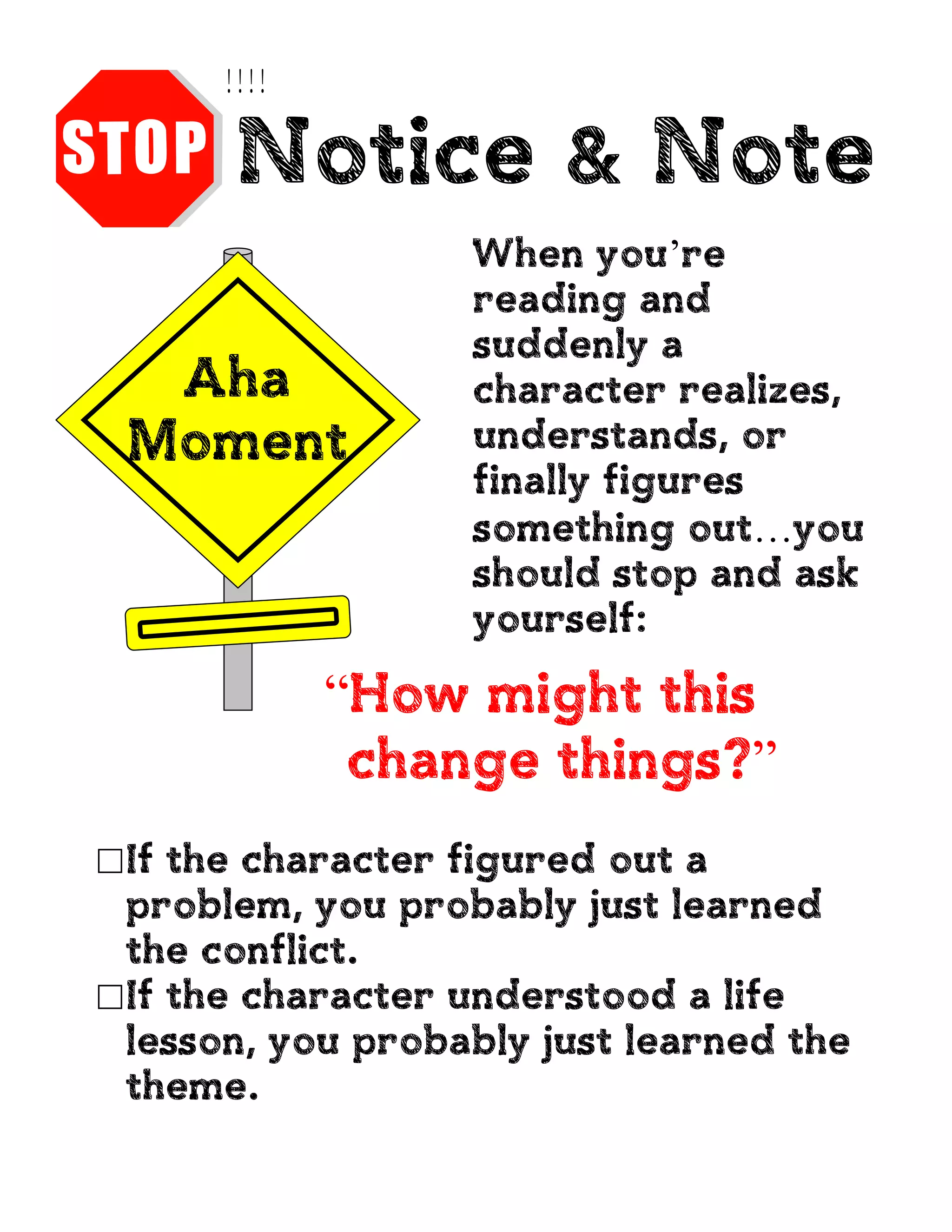 Noticeand notefiction signpostanchorcharts | PDF