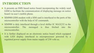 gsm based Notice board | PPT