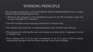 Electronics Notice Board Notice board using Wi-Fi | PPTX