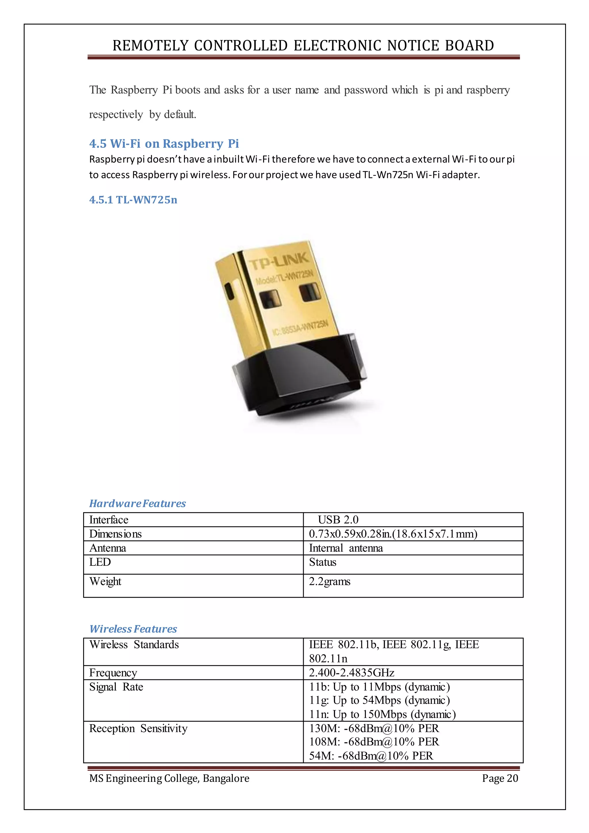 Electronic Notice Board Using Raspberry Pi And Android Phone Docx Operating Systems
