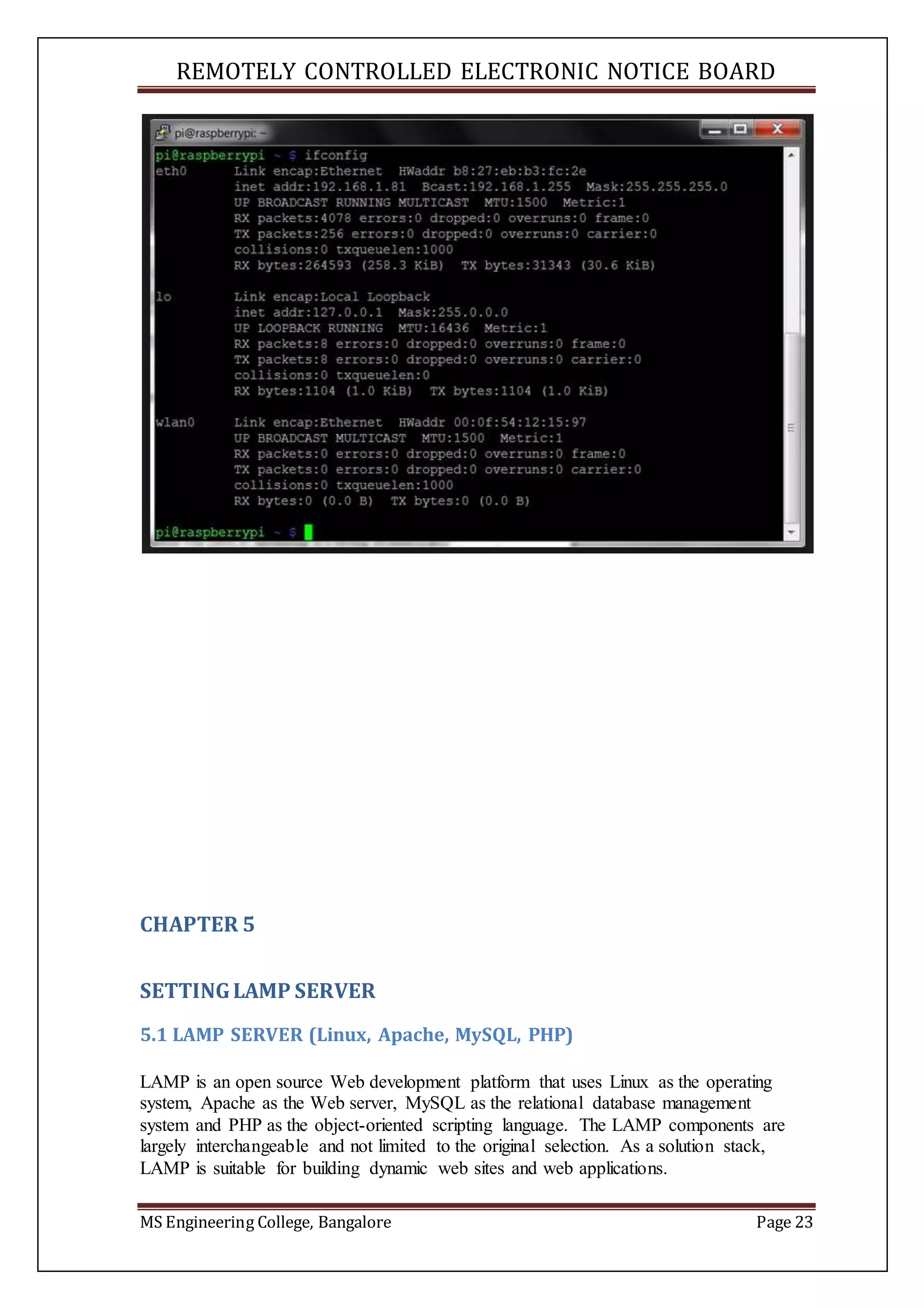 Electronic Notice Board Using Raspberry Pi and Android Phone | DOCX ...