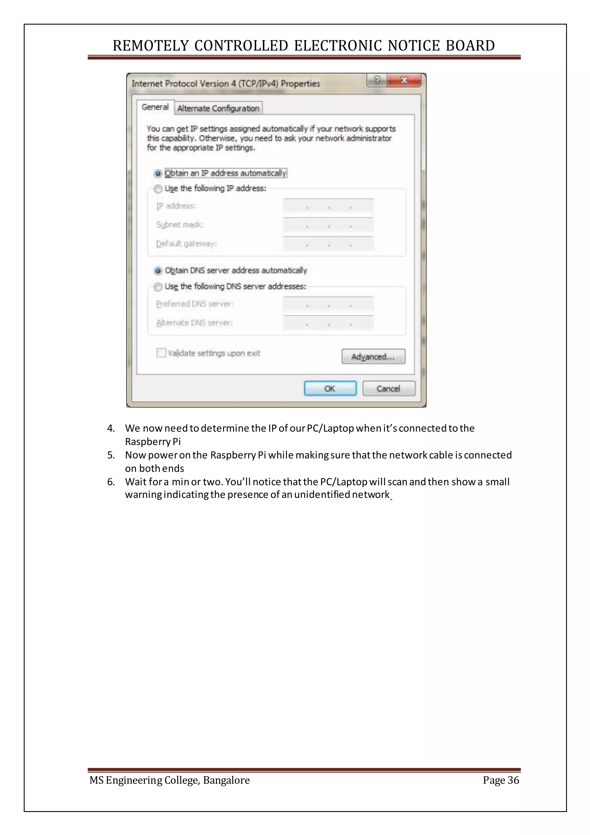 Electronic Notice Board Using Raspberry Pi And Android Phone Docx Operating Systems