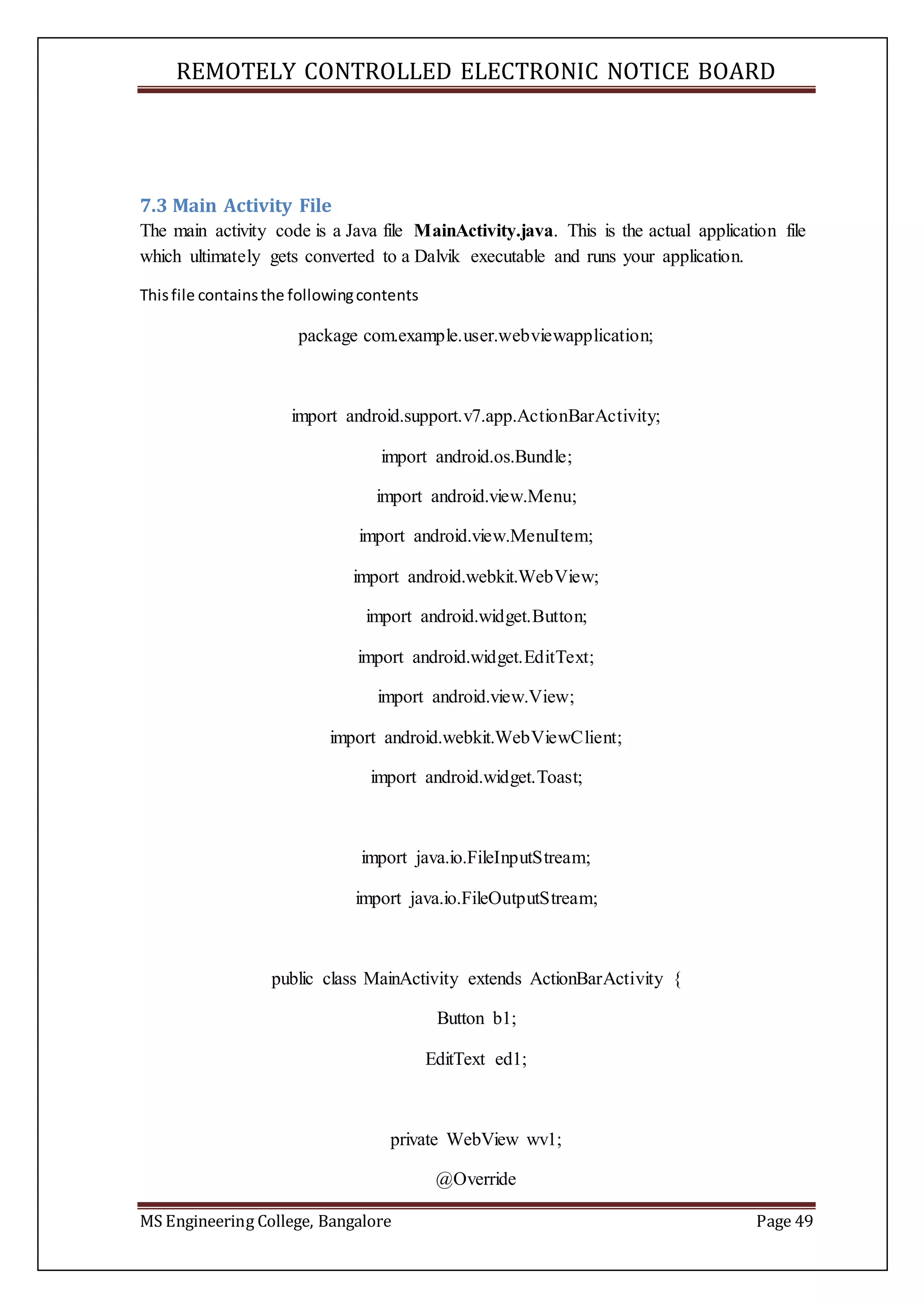 Electronic Notice Board Using Raspberry Pi And Android Phone Docx Operating Systems