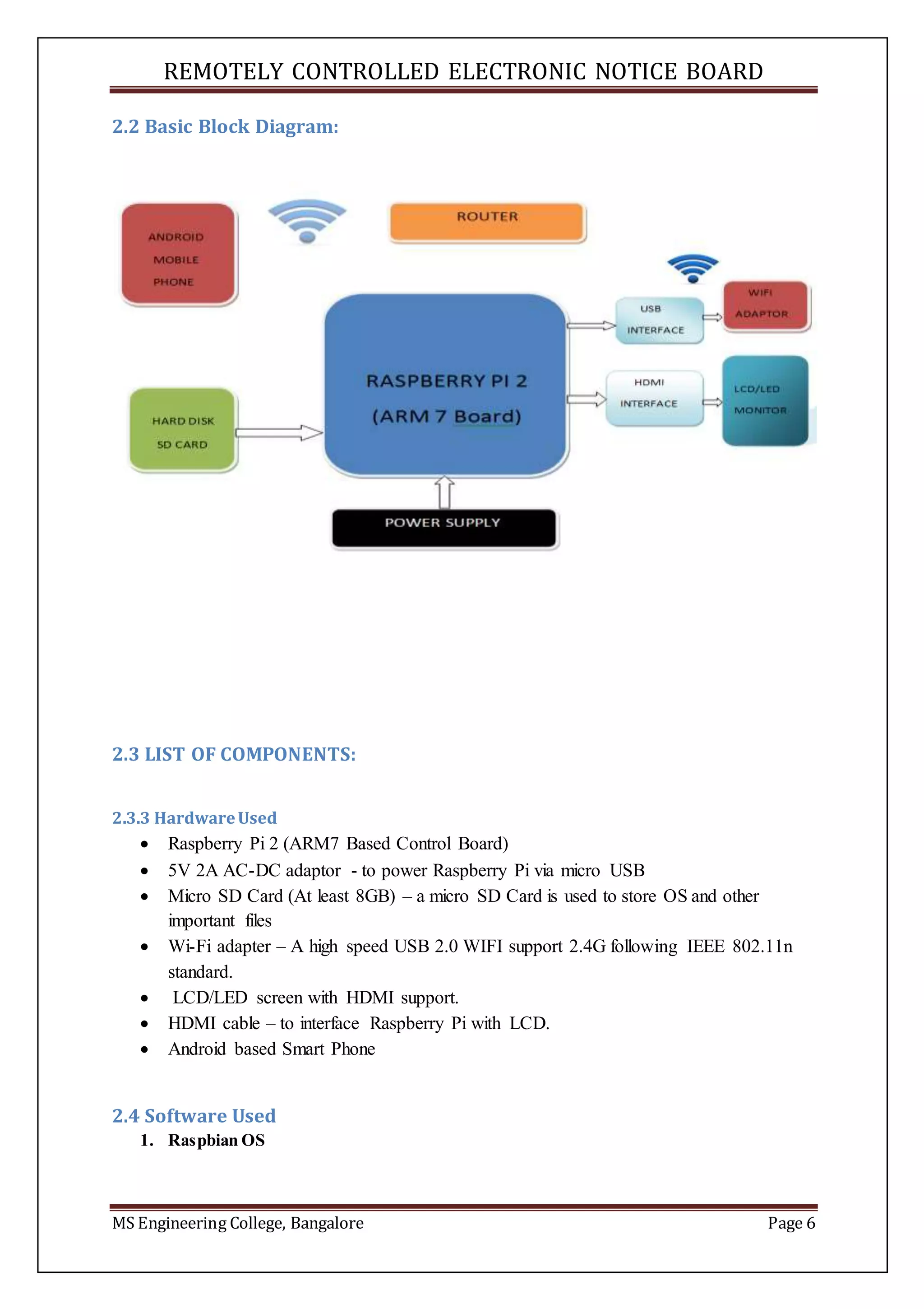 Electronic Notice Board Using Raspberry Pi and Android Phone | DOCX ...