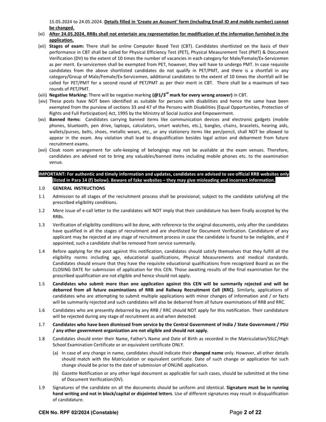 notice Constable RPF 02-2024_English.pdf | Resume Writing and Advice ...