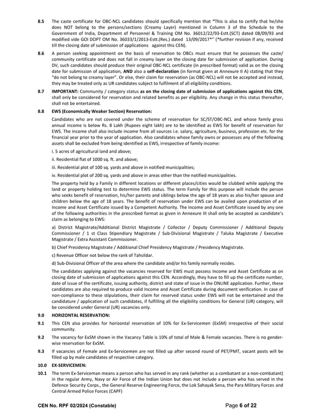 notice Constable RPF 02-2024_English.pdf | Resume Writing and Advice ...