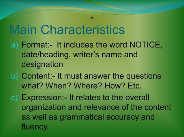 Notice format | PPTX