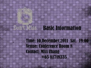 Notice for staff workshop | PPTX
