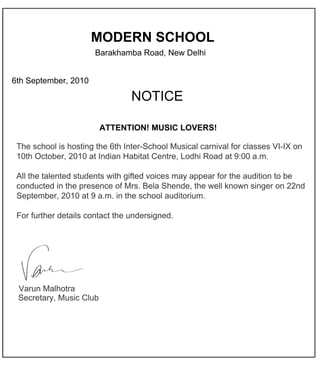 Notice making | PDF