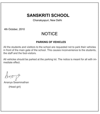 Notice making | PDF