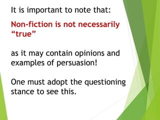 Notice and Note: Reading Non Fiction | PPTX