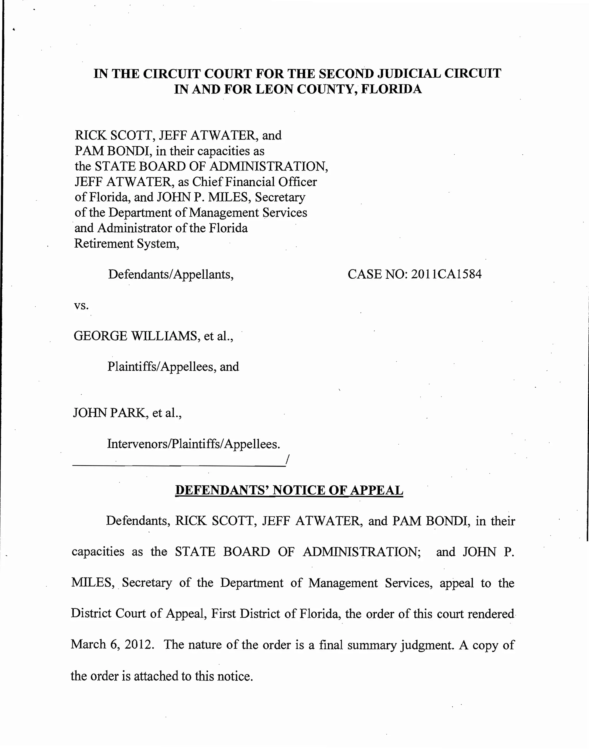 Notice of appeal | PDF