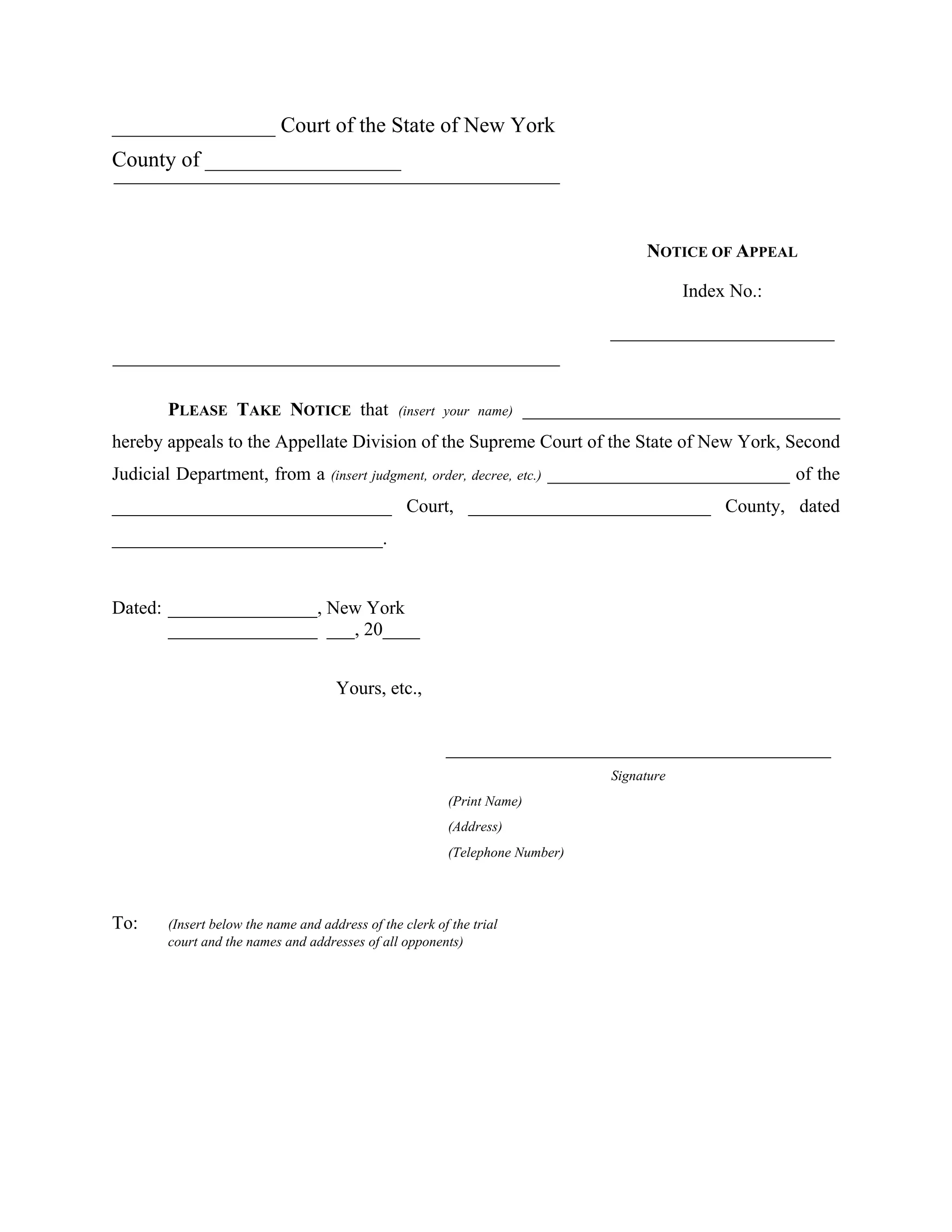Notice of Appeal | PDF