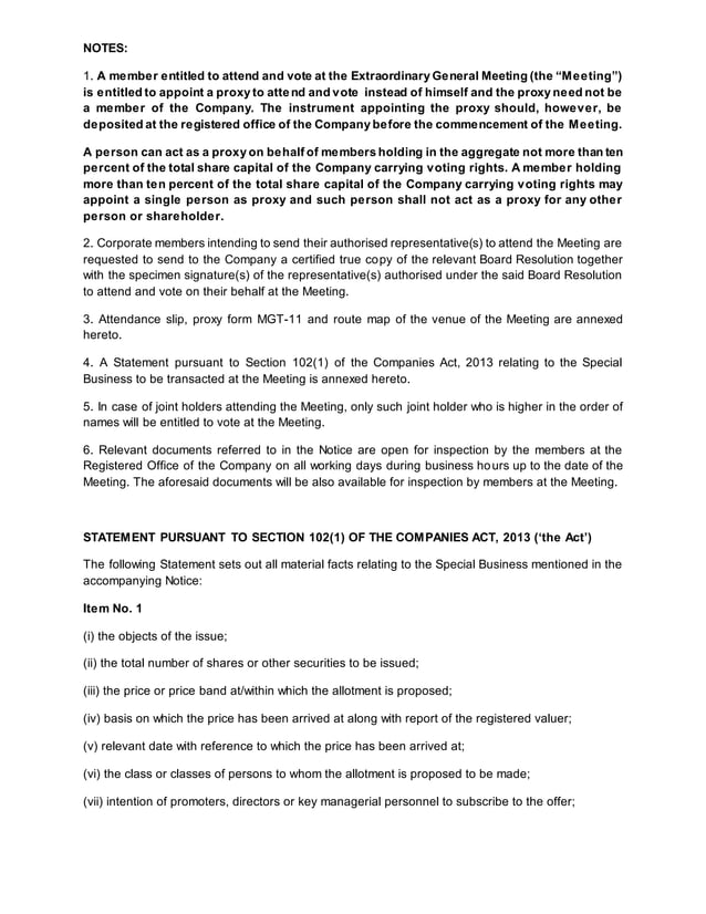 Notice of extraordinary general meeting | DOCX