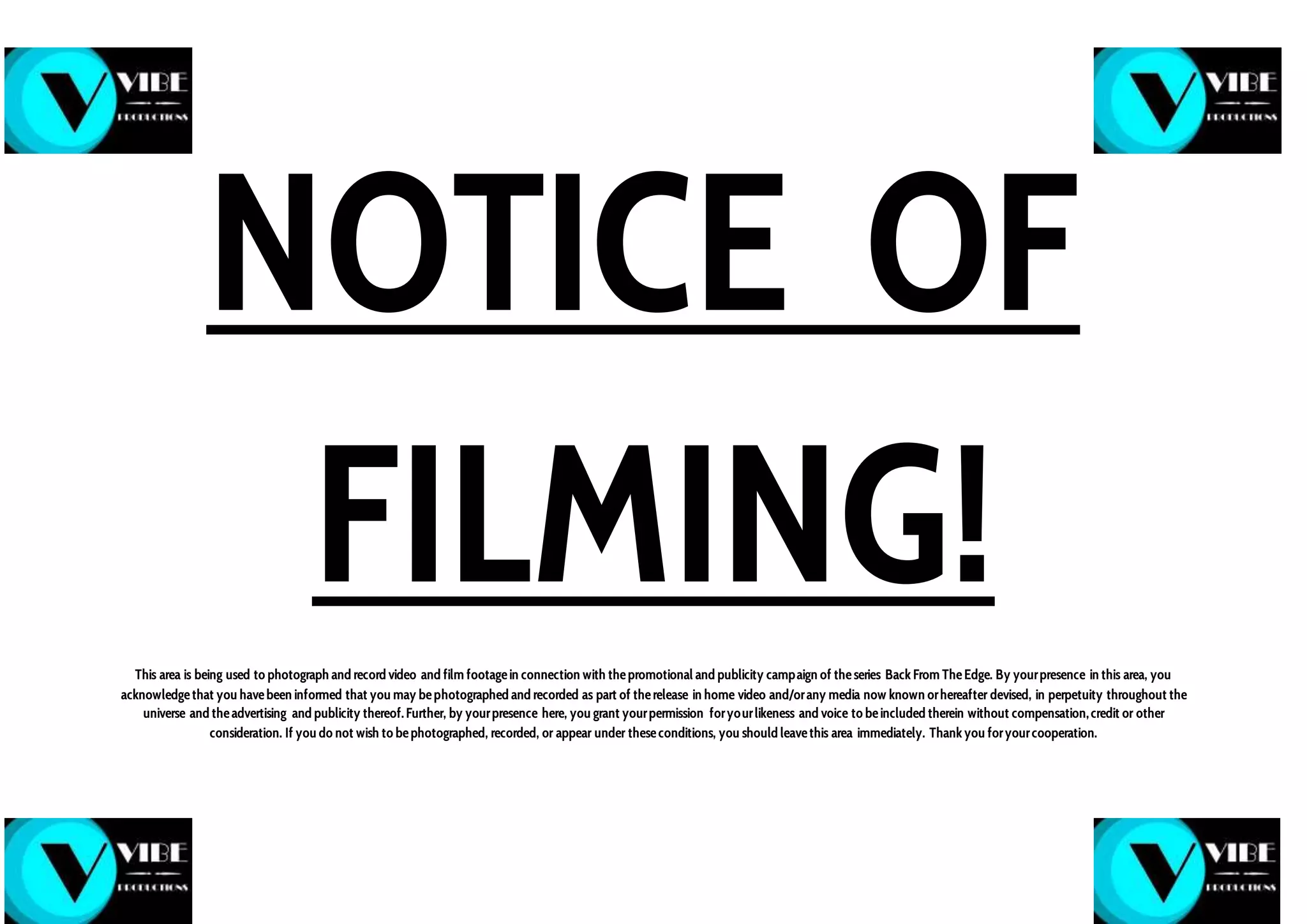 Notice of Filming | PPT