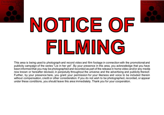 Notice of filming | PPT