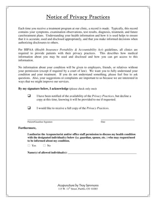 Noticeof Privacy Practices | PDF