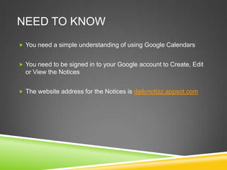 Daily Notices | PPTX