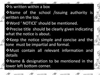 Notice writing | PPTX