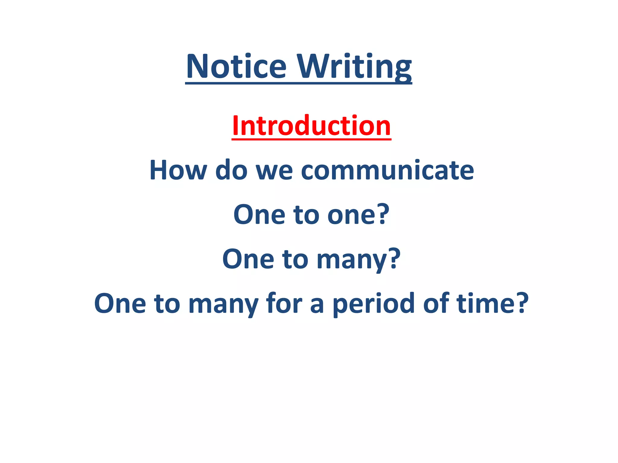 Notice writing | PPTX