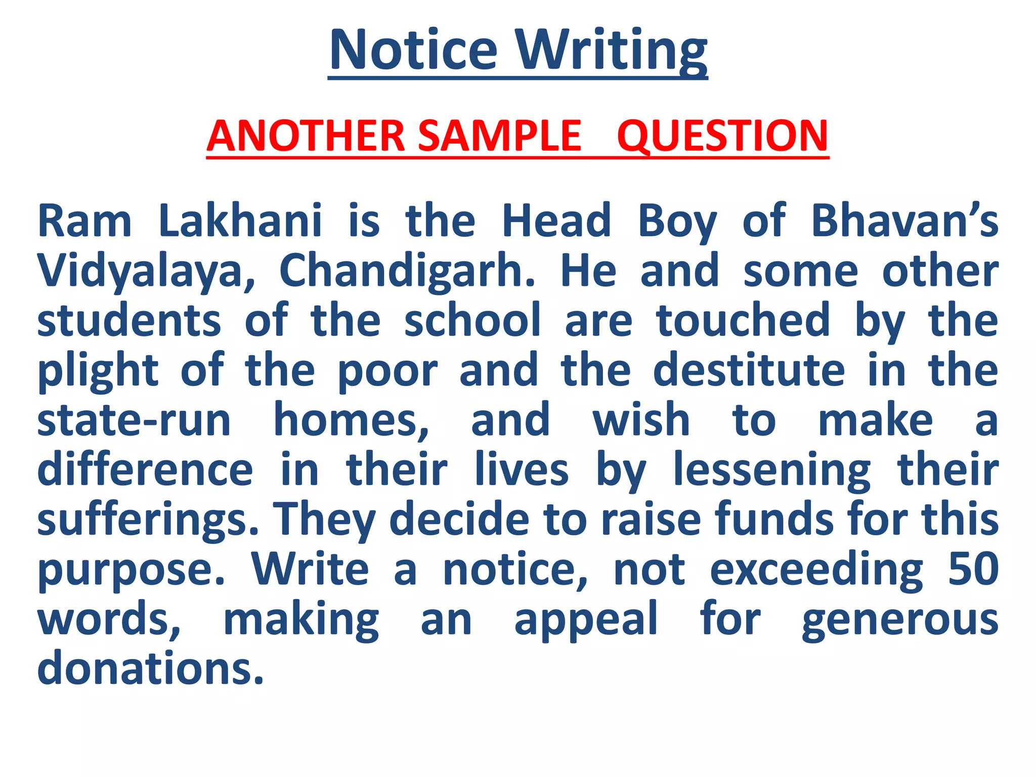 Notice writing | PPTX