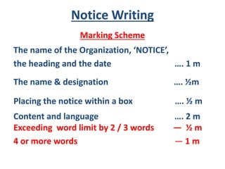 Notice writing | PPTX