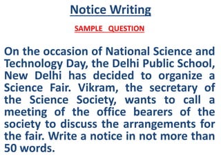 Notice writing | PPTX