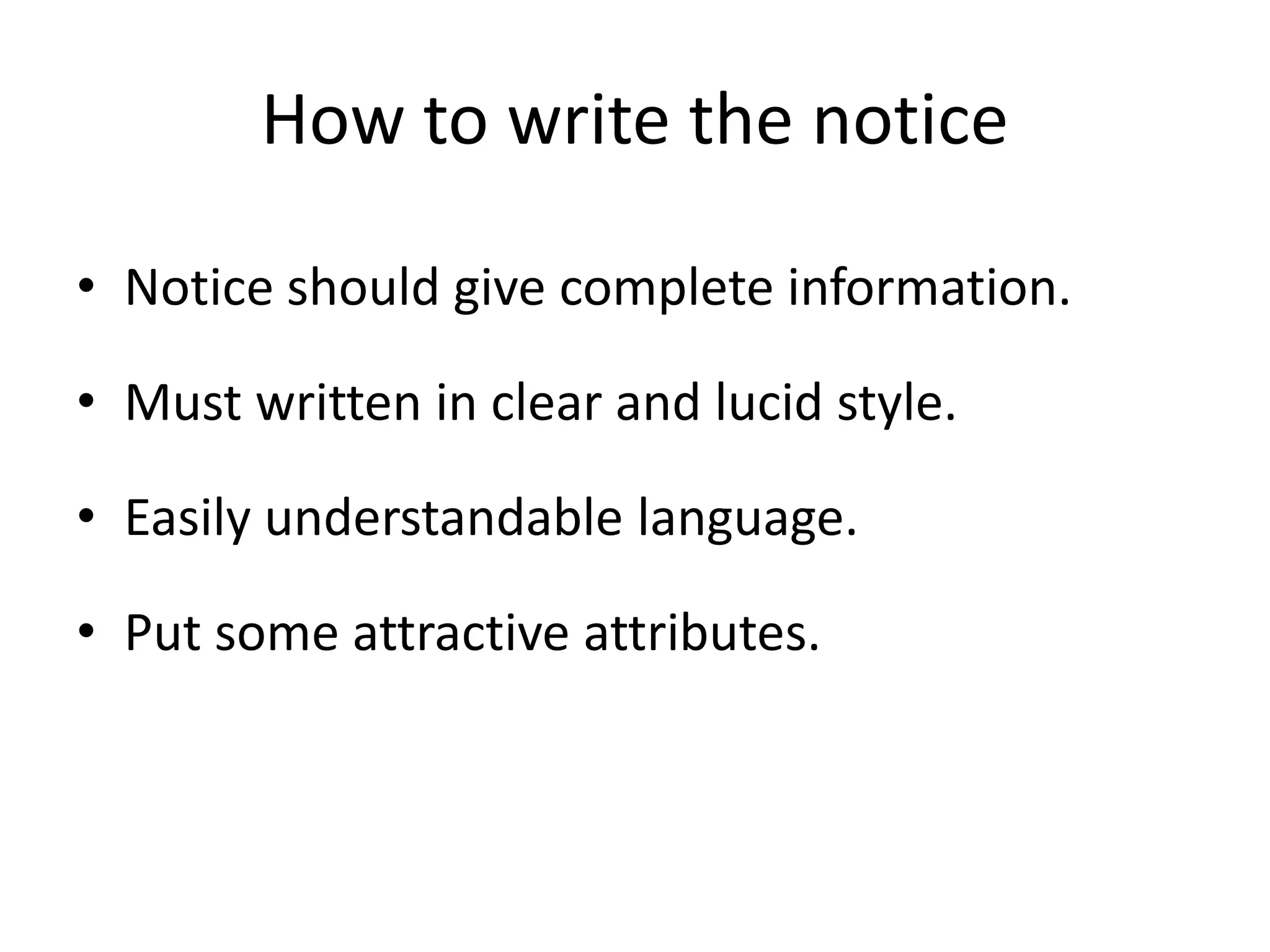 Notice writing | PPTX