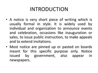 Notice writing | PPTX