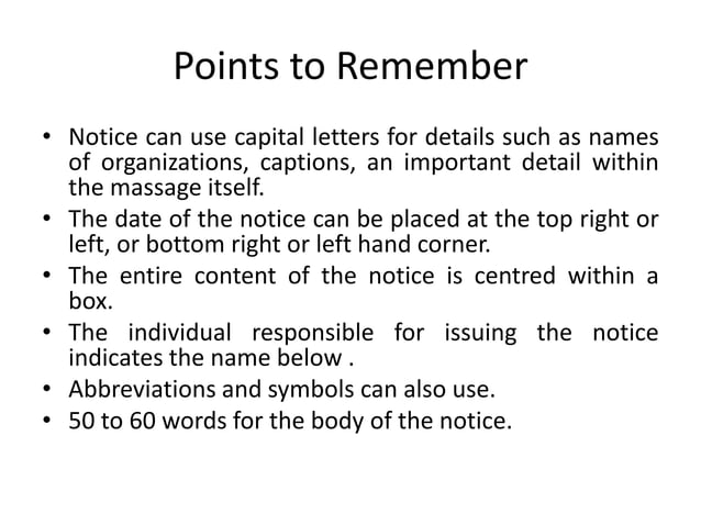 Notice writing | PPTX