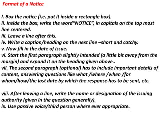 Notice writing | PPTX