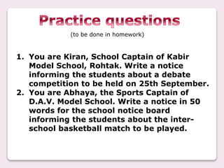 Notice writing | PPTX