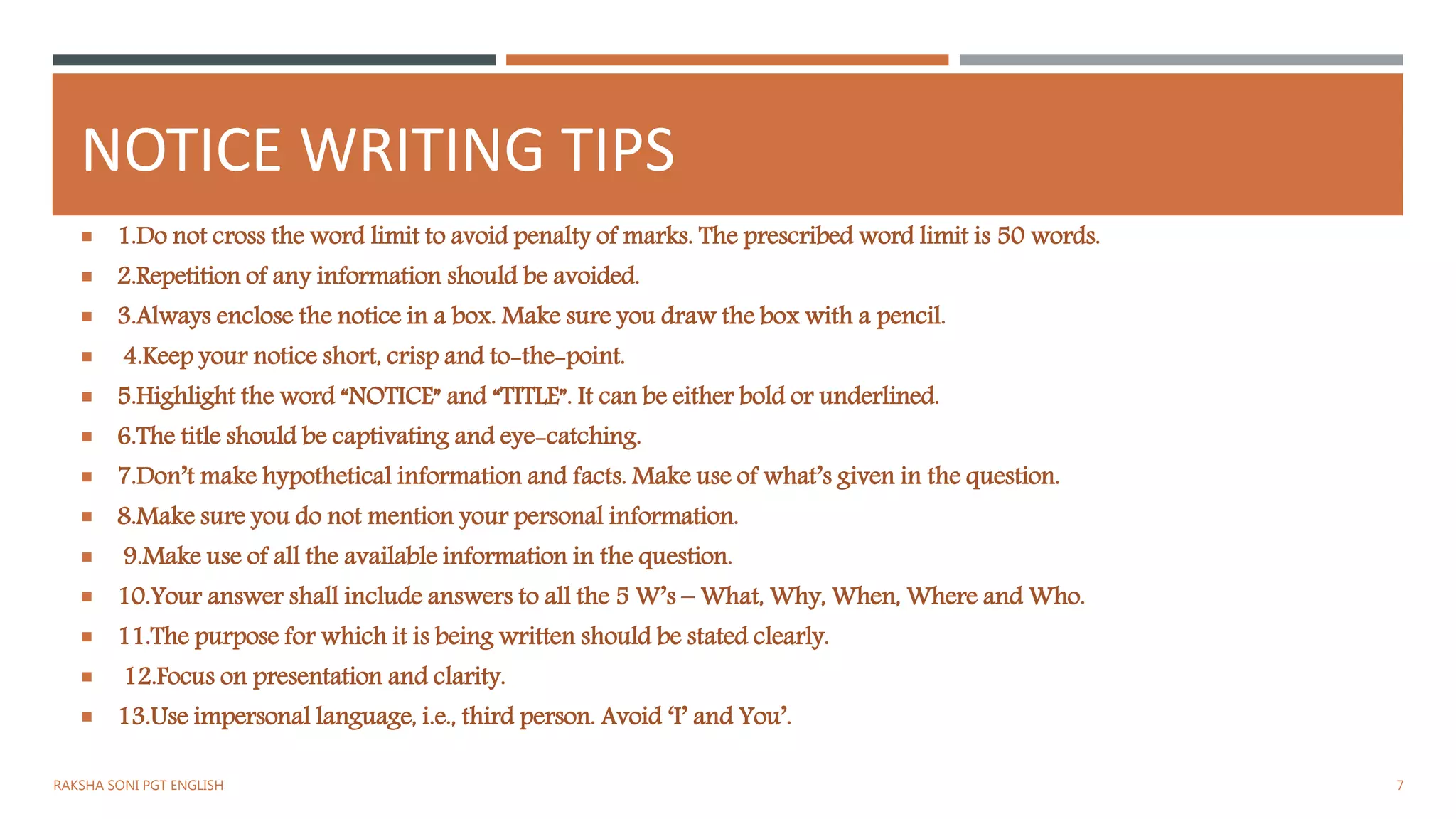 Notice writing | PPTX