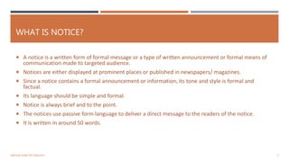 Notice writing | PPTX