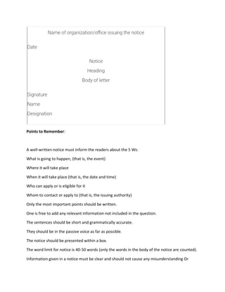 Notice writing | PDF