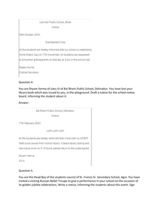 Notice writing | PDF