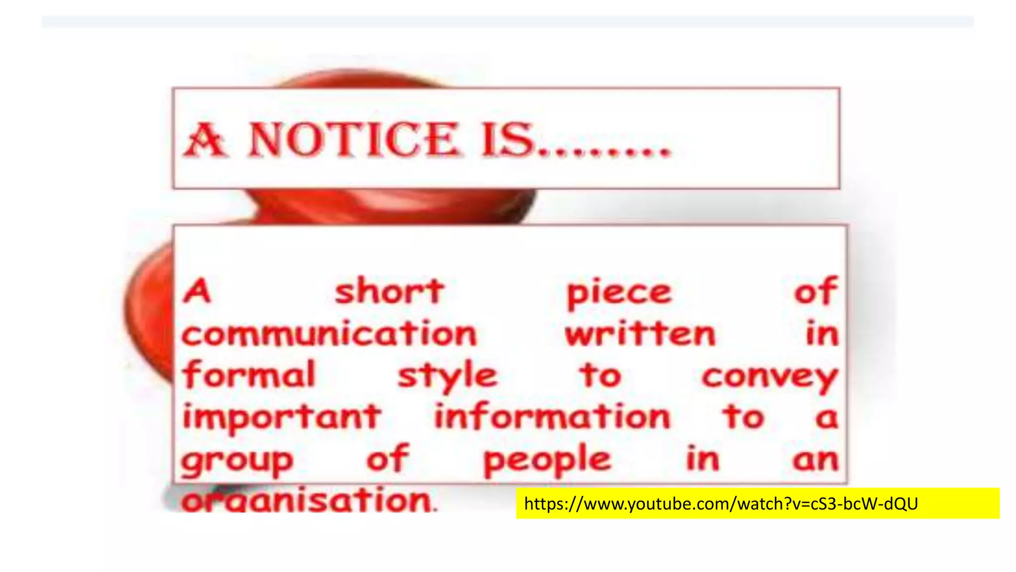 Notice writing | PPTX