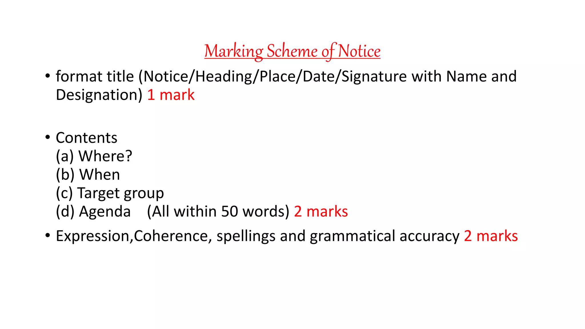 Notice writing | PPTX