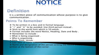 Notice writing | PPTX