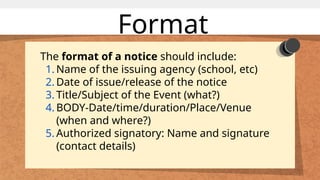 NOTICE WRITING class 12 ppt cbse english | PPTX
