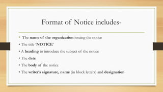 Notice Writing steps for the students who wants to make their concepts ...