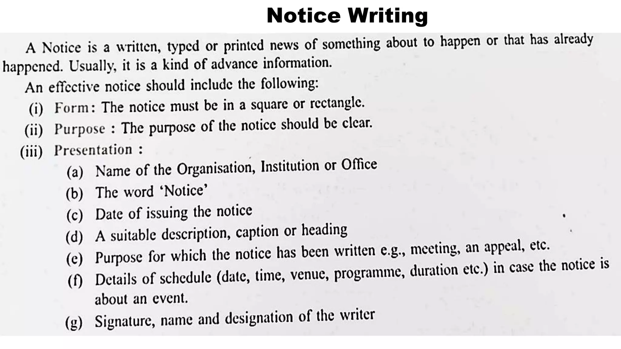 Notice writing format | PPT