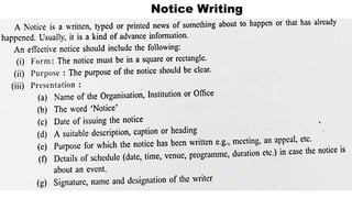 Notice writing format | PPT