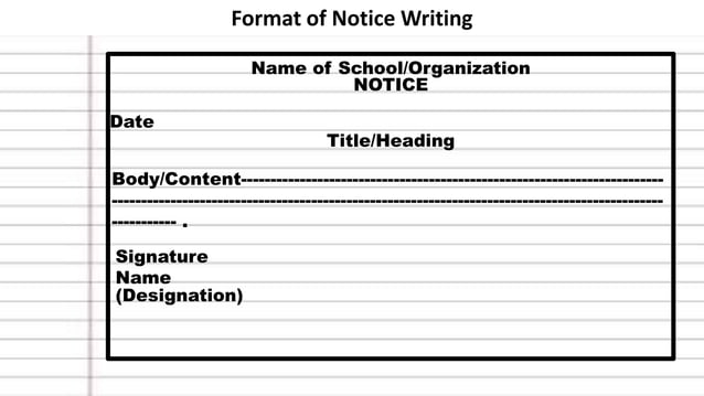 Notice writing format | PPT