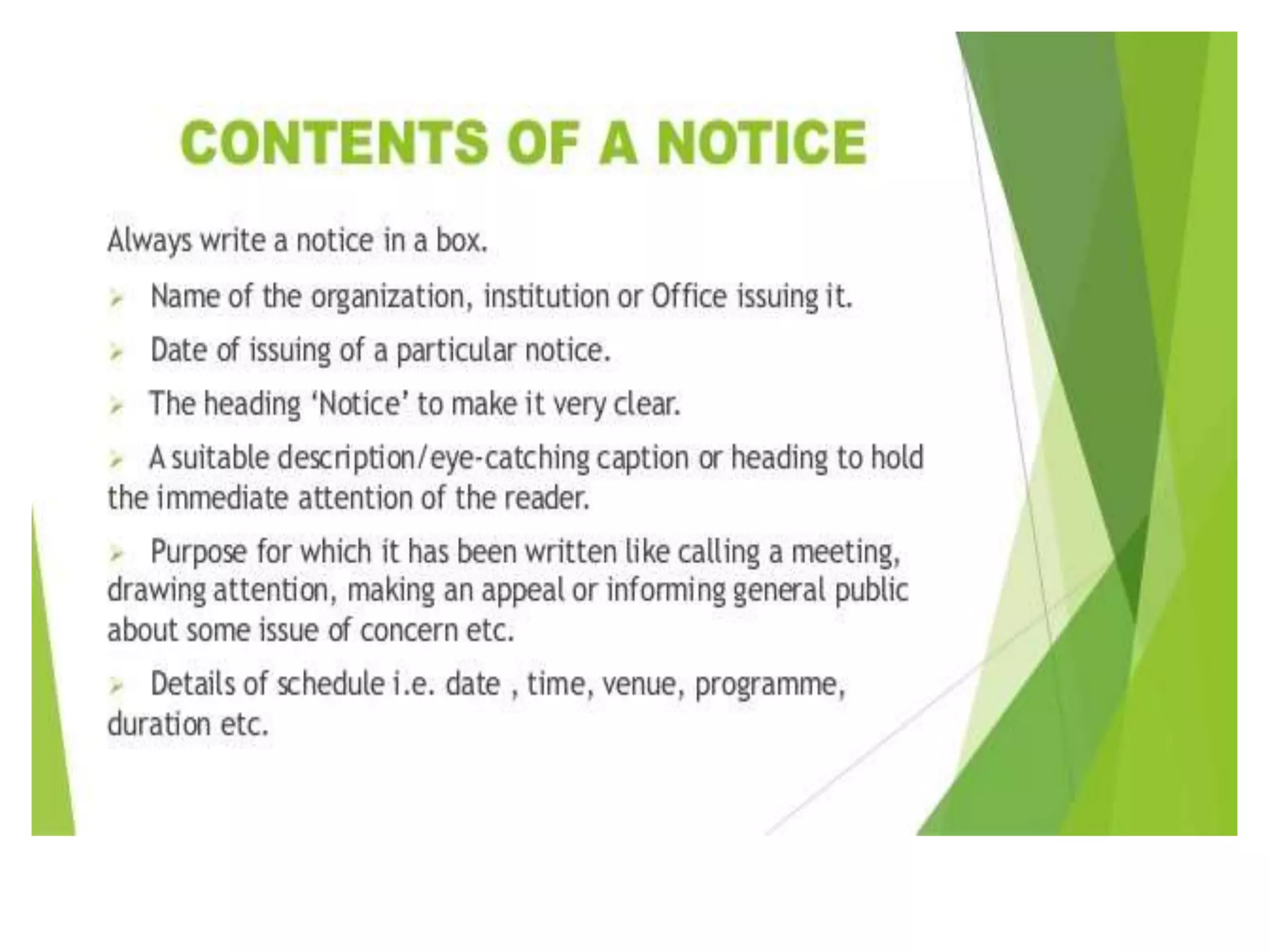 Notice writing ppt | PPTX