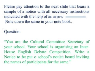 Notice writing ppt | PPTX